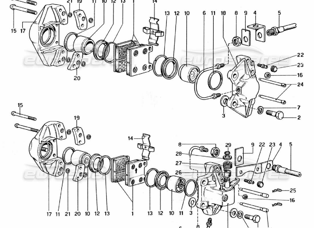 308 GTB (1976) Calipers for Front and Rear Brakes (030)