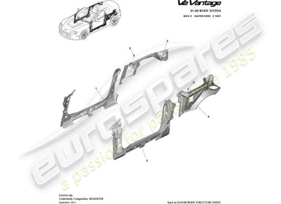 Aston Martin V12 Vantage V12 Vantage (2010) Part Diagrams