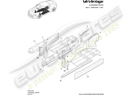 Aston Martin V12 Vantage V12 Vantage (2013) Part Diagrams