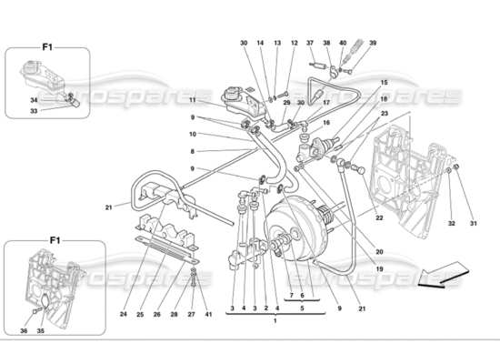Ferrari 360 Modena Pumps and Oil Sump Parts Diagram (022)