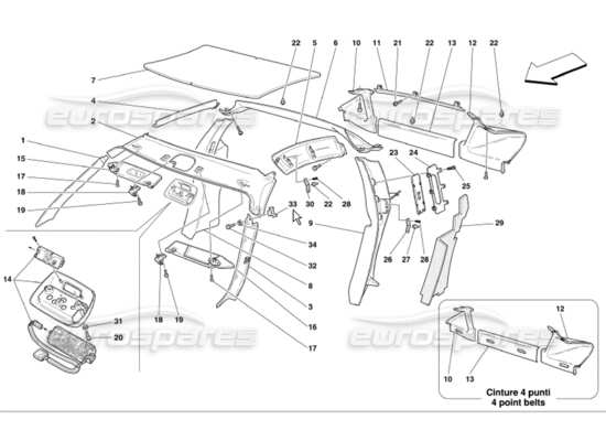 Ferrari 360 Modena Fuel Tanks and Union Parts Diagram (011)