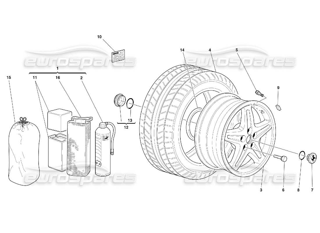 355 (5.2 Motronic) ABS Teves Brake System Diagram (041)