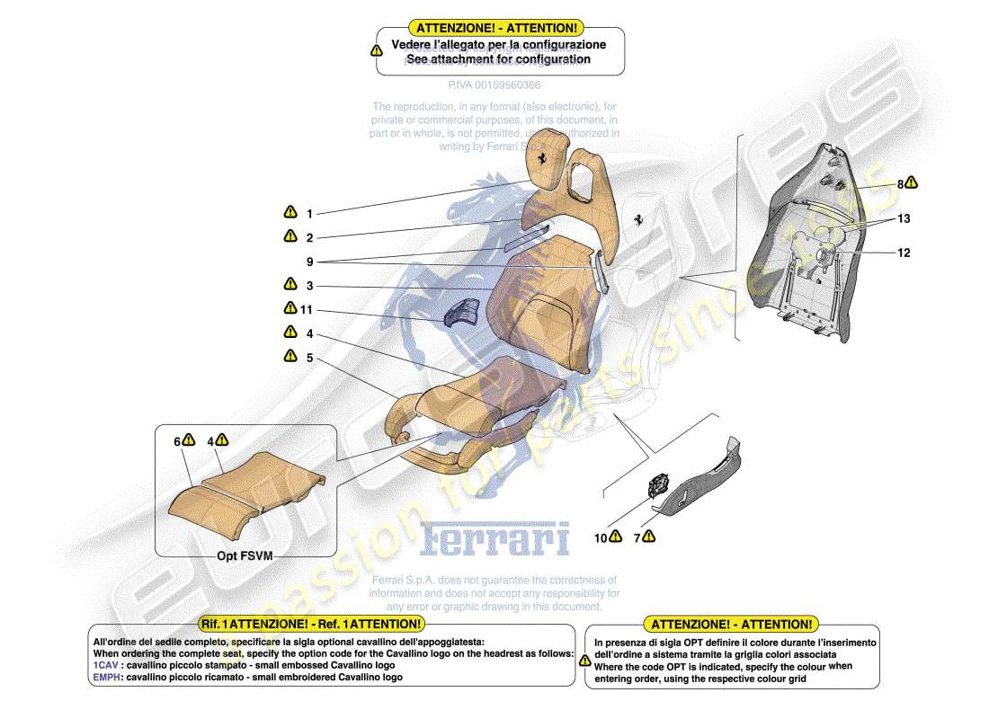 PART 55040808 | FERRARI PUROSANGUE FRONT CUSHION