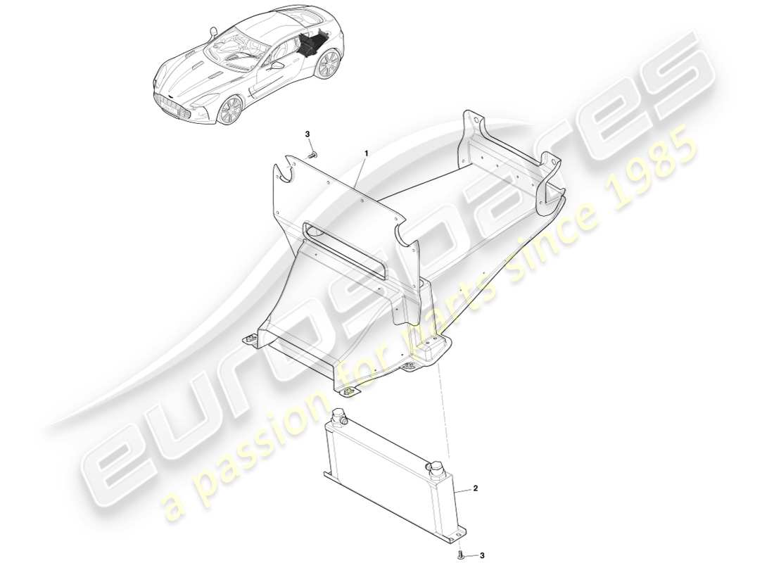 One-77 (2011) Transmission Cooler Parts Diagram (07.0014)