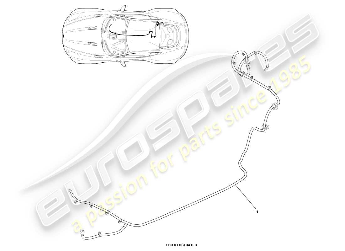 One-77 (2011) Battery Cables, Rear Parts Diagram (18.0009)