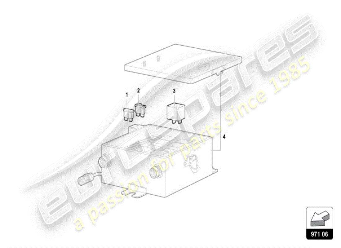 Lamborghini Diablo VT (1995) FUSES Parts Diagram (971.06.00)