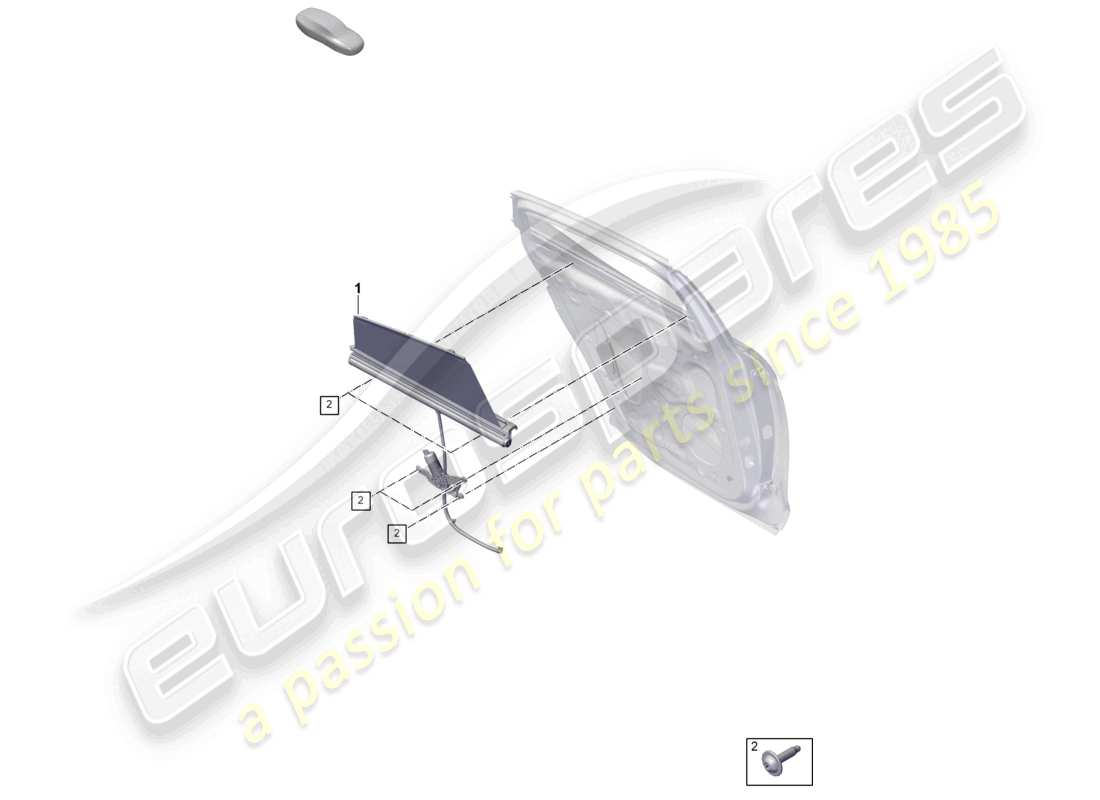 2025 (Panamera 976) roller blind Door window rear (804-500)