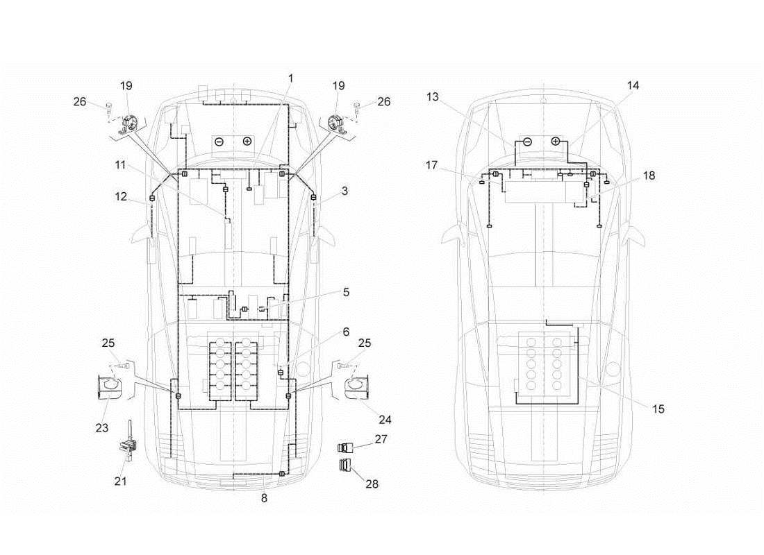 New Genuine Lamborghini part number 407971258D, HARNESS, RELAY.