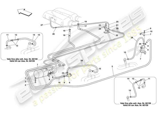 Ferrari 430 F430 Spider (RHD) 0116 ROOF KINEMATICS - LOWER PART Part ...