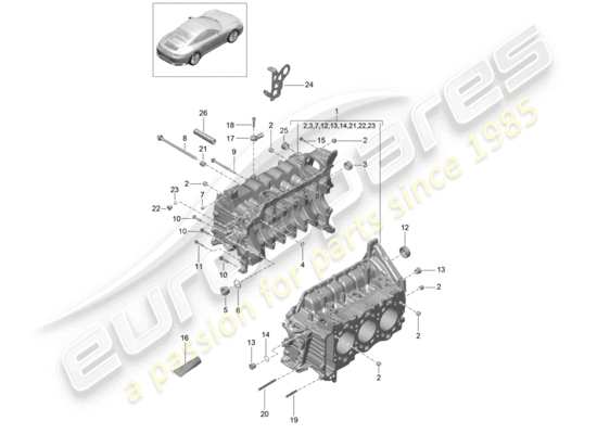 Porsche 991 Gen. 2 991 Gen. 2 (2018) Part Diagrams
