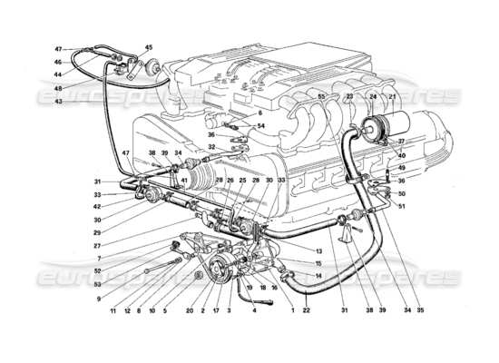 Testarossa (1987) Fuel Distributors Lines (K-Jetronic System)
