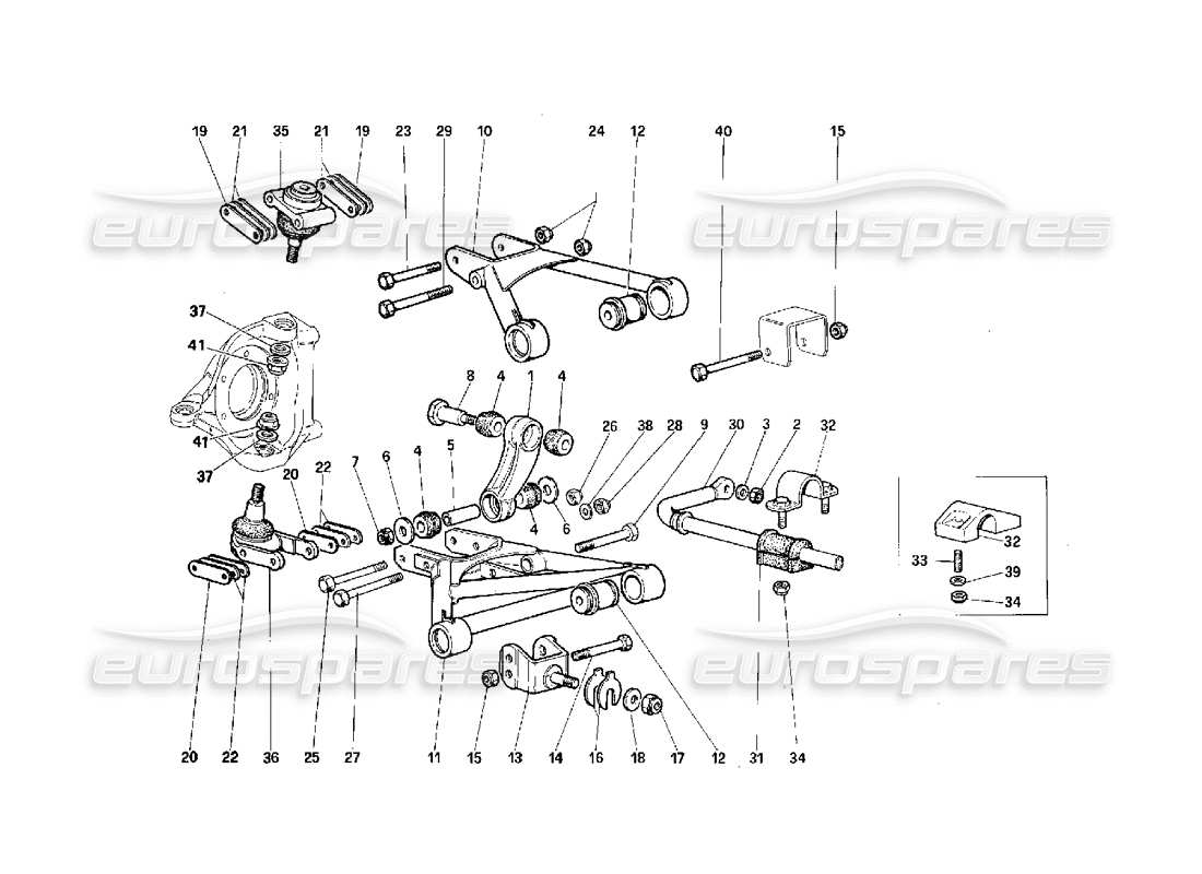 Ferrari F40 Front Suspension - Levers Parts Diagram (046)
