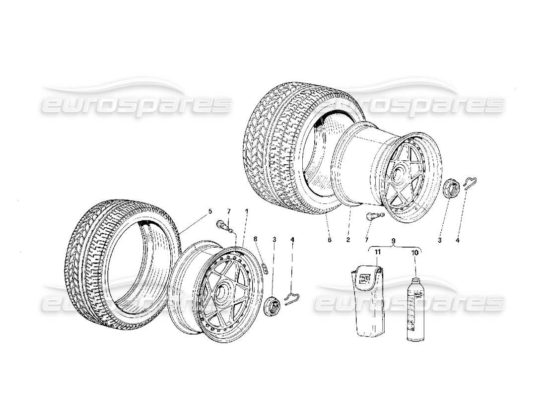 Ferrari F40 Wheels Parts Diagram (051)