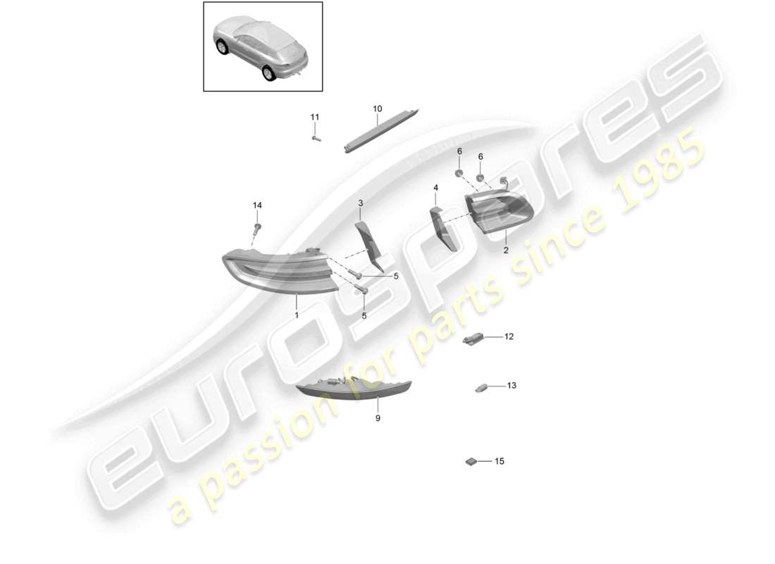 Macan (2018) HEADLIGHT WASHER SYSTEM Parts Diagram (904-020)