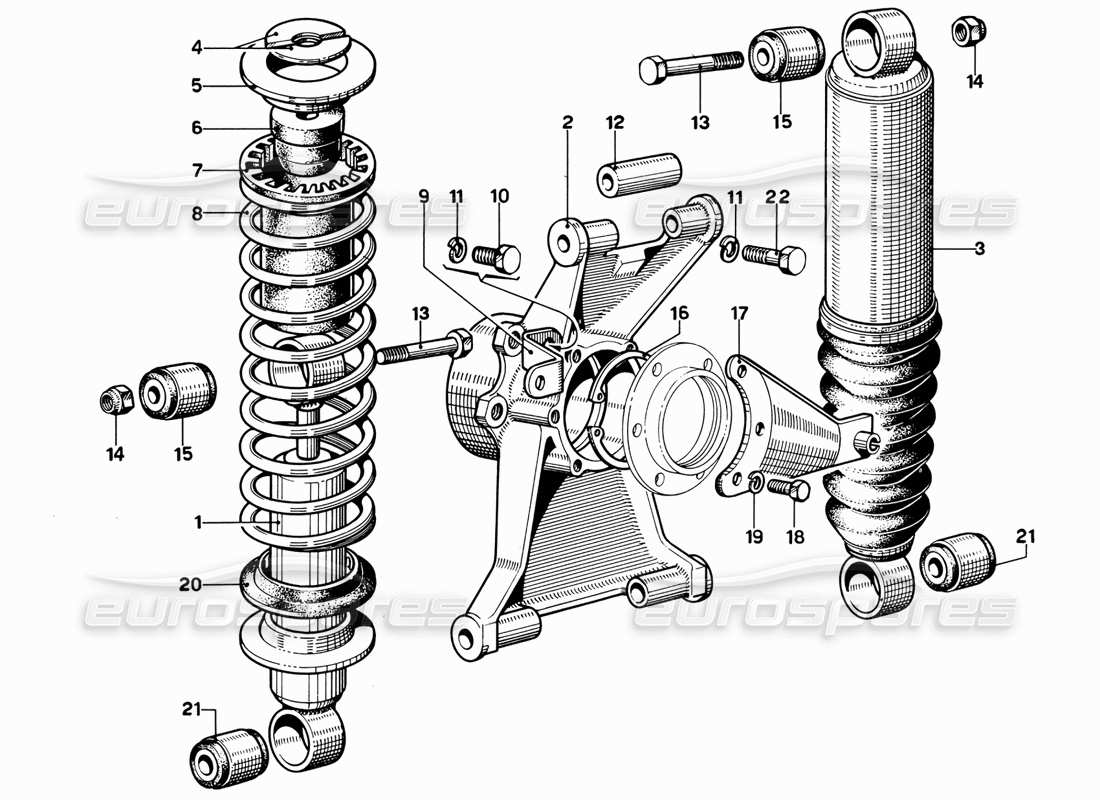 365 GT 2+2 (Mechanical) Rear Suspension - Damper and Self-Levelling ...