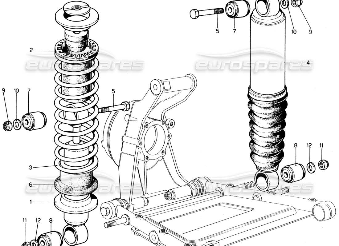 Ferrari 330 and 365 365 GT4 2 2 (1973) 041 Rear Suspension - Shock ...