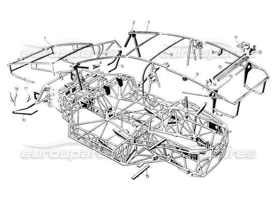 Countach LP400 Front suspension Parts Diagram (024)