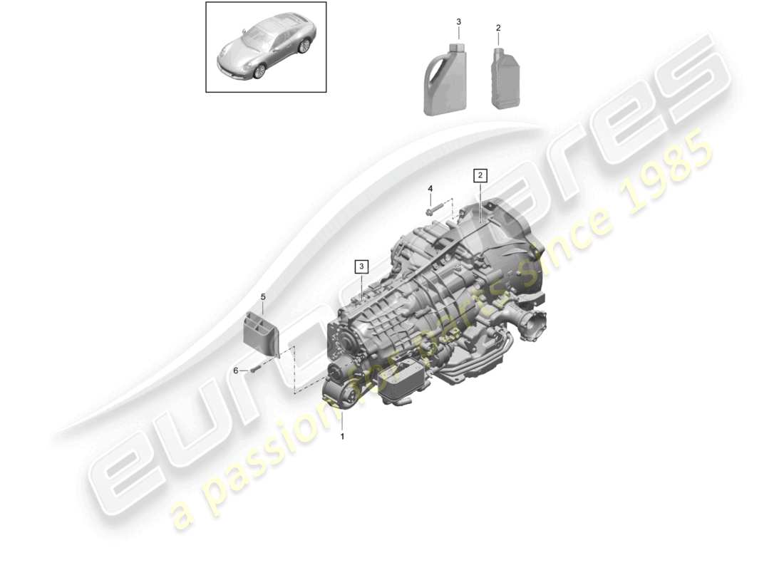 Porsche 991 Gen. 2 (2018) - pdk - Parts Diagram (320-000)