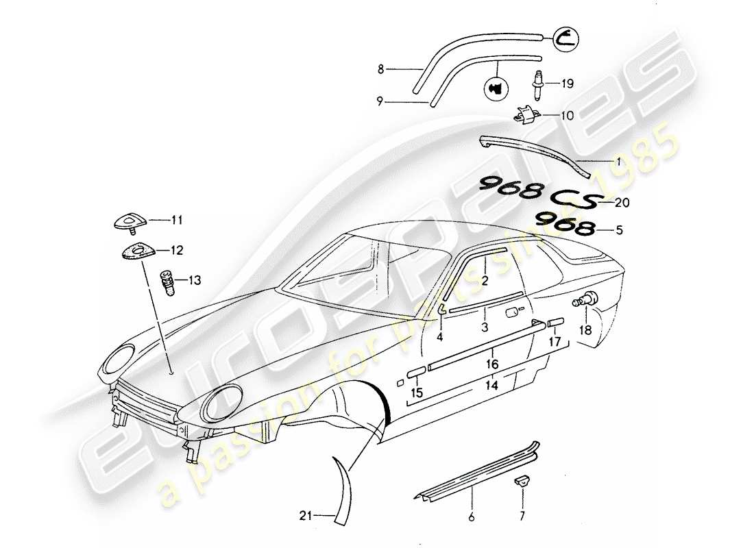 968 (1994) decorative moulding Parts Diagram (810-000)
